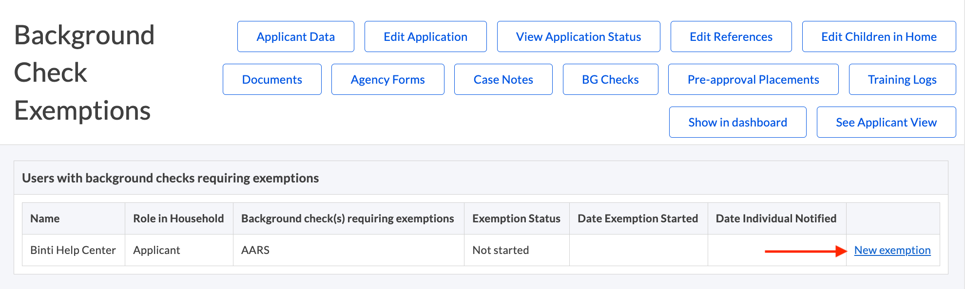 Why does the Background Checks column say "Exemption Required"? – Binti